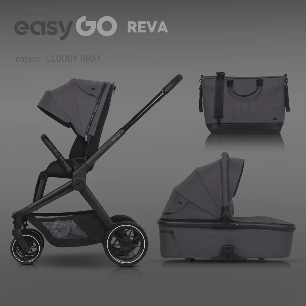 Kombinovaný kočárek EasyGo Reva 2v1 Cloudy Gray