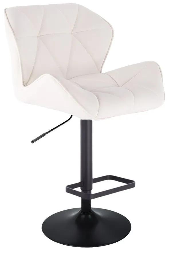 LuxuryForm Barová židle MILANO na černém talíři  - bílá