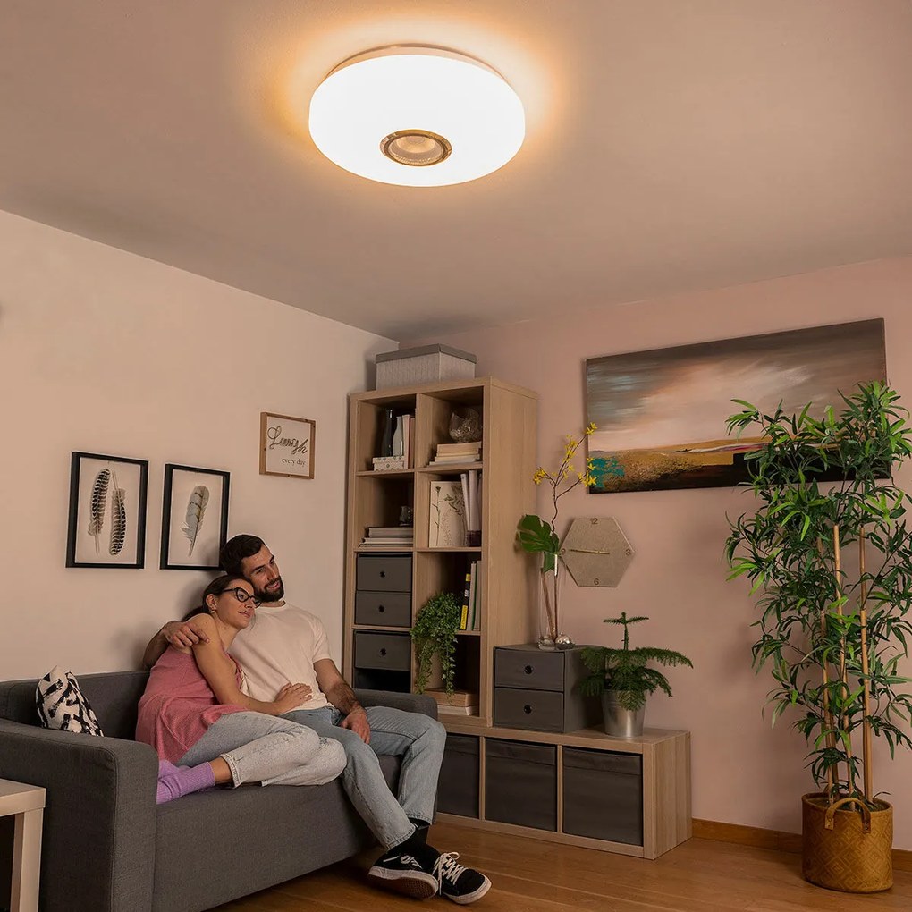 Stropní LED svítidlo s BT reproduktorem Lumavox InnovaGoods