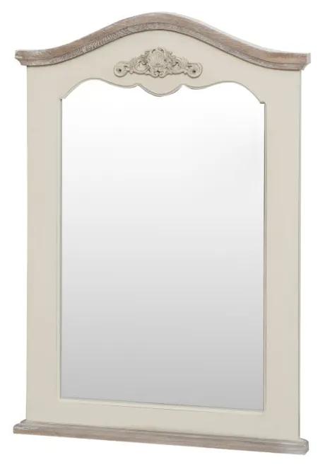 Zrcadlo v krémovém rámu z topolového dřeva Livin Hill Rimini, výška 85 cm