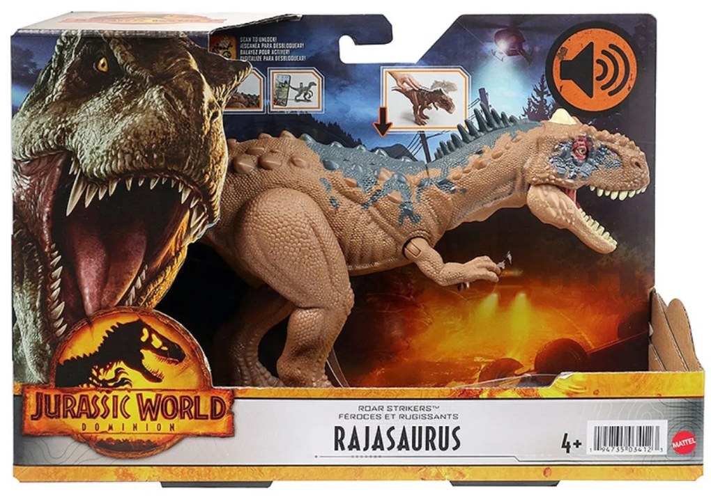 Mattel jurský svět: nadvláda ohlušující útok rajasaurus