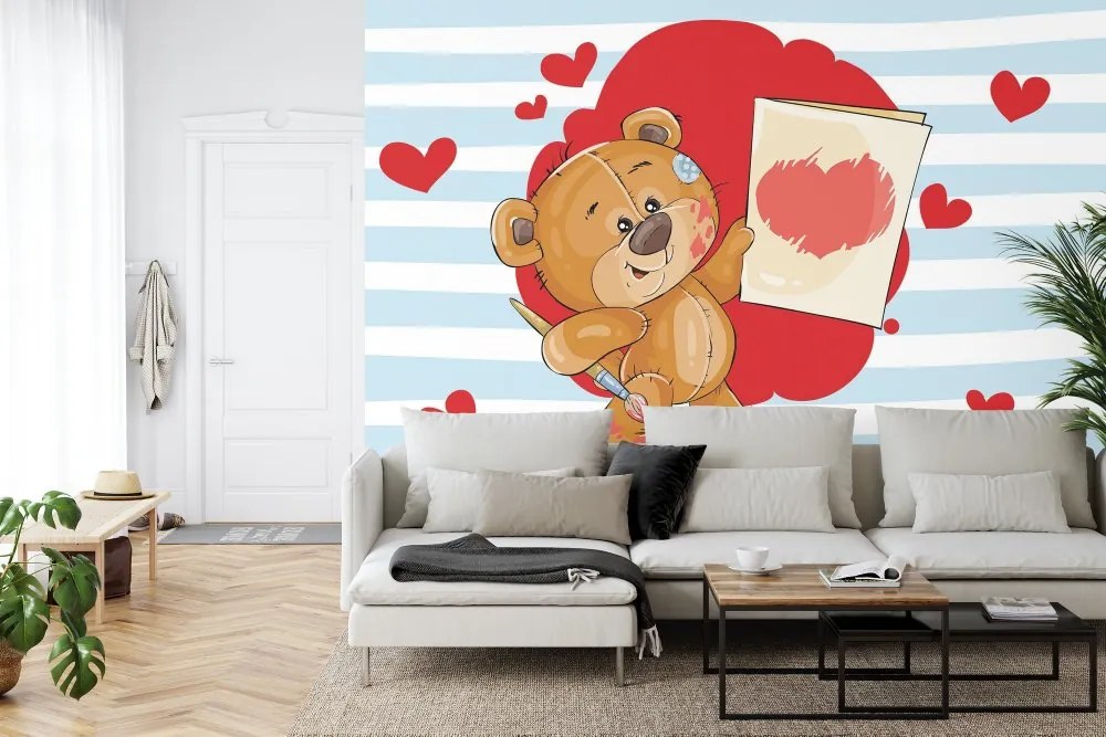 Fototapeta The Big Heart Bears: Love Painting Vliesová tapeta 360x240