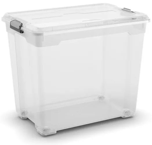 KIS Moover Box XXL transparentní s kolečky, 80l