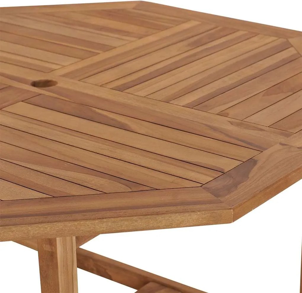 Zahradní jídelní stůl 110 x 110 x 75 cm masivní teak 318478