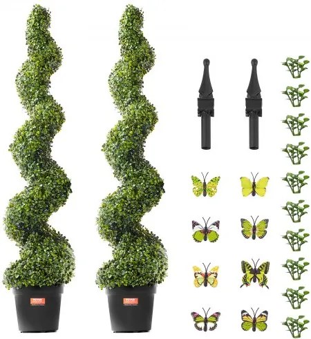 2 Kusů 1,5 m Umělý buxus Topiary Strom Umělá rostlina UV Dekor vnitřní/venkovní
