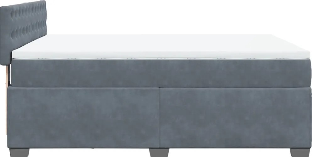 Box spring postel s matrací tmavě šedá 140x200 cm samet 3288643