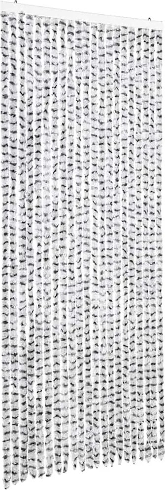 Závěs proti hmyzu světle a tmavě šedý 90 x 220 cm Chenille 325455