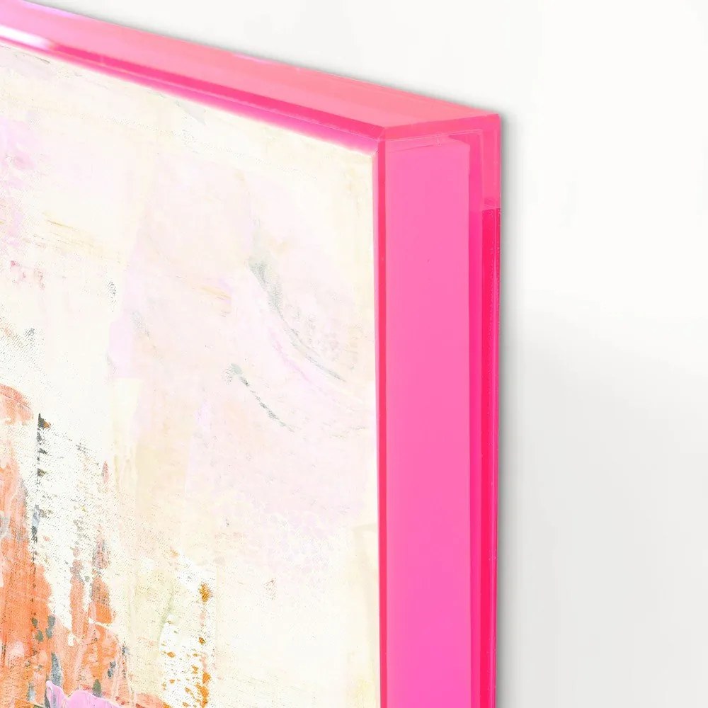 Tištěný/s ručně malovanými prvky obraz s rámem/na plátně 102x102 cm New Age Pink – Malerifabrikken