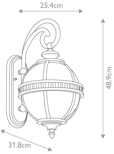 Kichler KL-HALLERON-2S-BU - Venkovní svítidlo HALLERON 2xE14/40W/230V IP44
