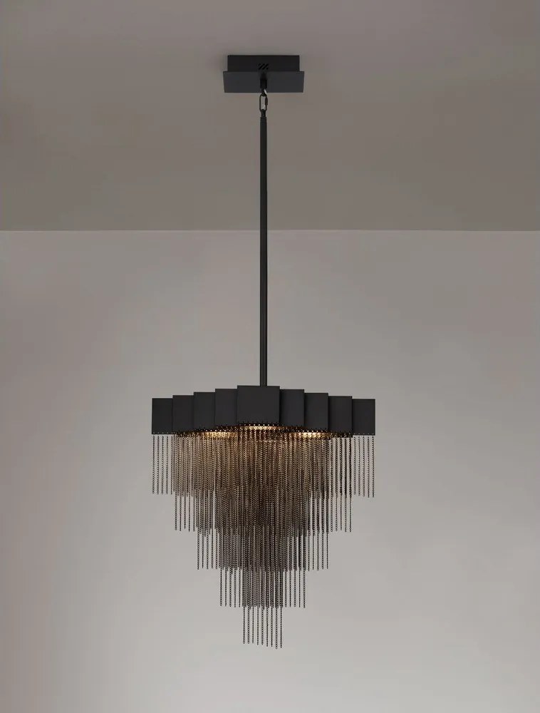 Matně černé ocelové LED stmívatelné závěsné svítidlo Revια – Nova Luce