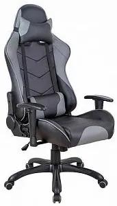 Kancelářská židle čalouněná v kombinaci černá a šedá ekokůže OF063