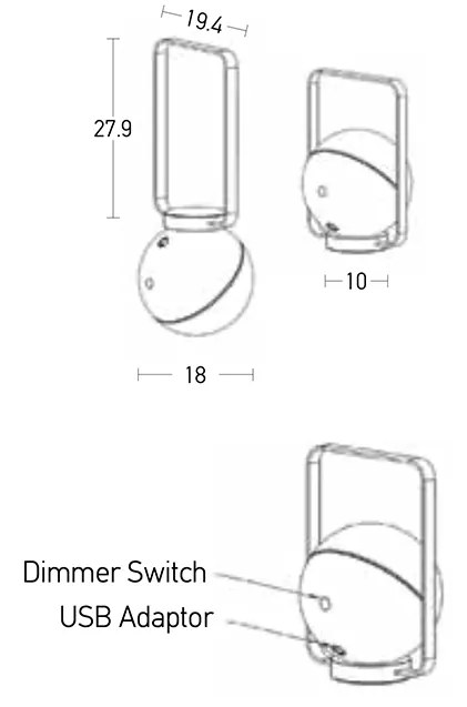 Zambelis E234 venkovní stolní LED lampa bílá, 1,5W, 2700K, 28cm