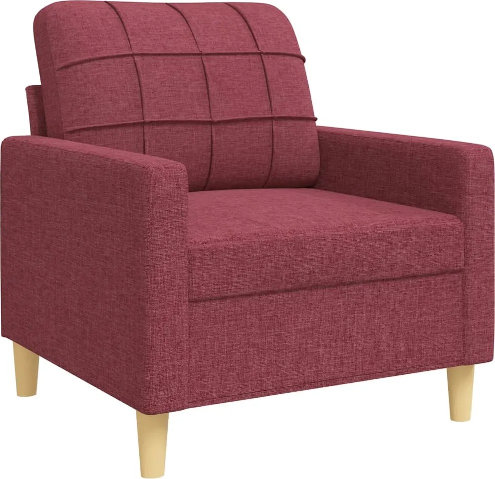 3dílná sedací souprava s polštáři vínová textil 3278309