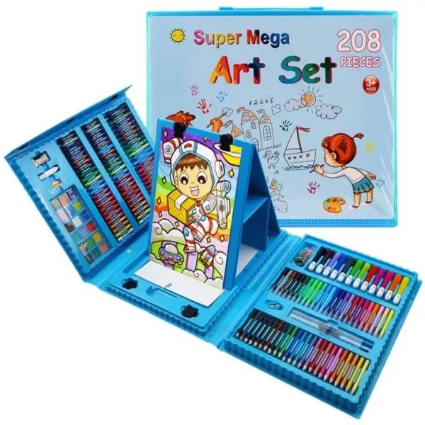 ISO 3969 Výtvarná sada malování Megat Art Set 208 ks modrá