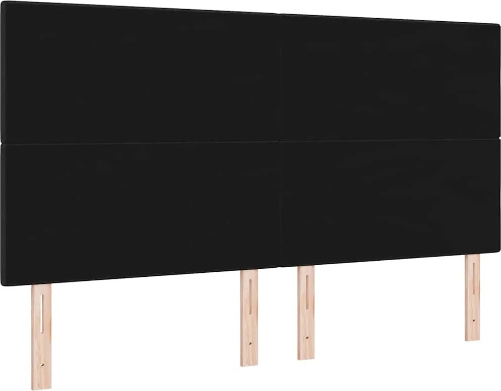 Výškově nastavitelné čelo postele s čelo Černý 180 cm textil 3337849