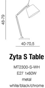Designová stolní lampa Zyta S Table černé/zlaté