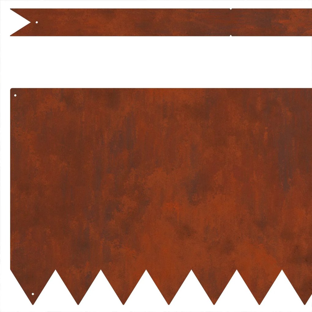 Okraj trávníku 30 ks 100 x 0,05 x 30 cm Rezavá 3335787