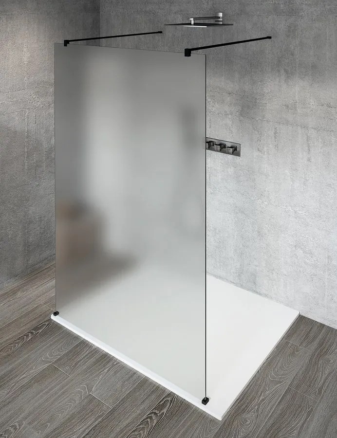 Gelco, VARIO BLACK jednodílná sprchová zástěna do prostoru, matné sklo, 1100 mm, GX1411GX2214