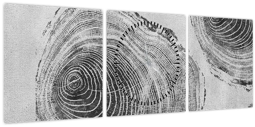 Obraz - Motiv stromu (s hodinami) (90x30 cm)
