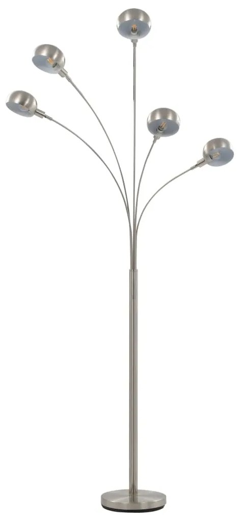 vidaXL Marketos Stojací lampa 200 cm 5 x E14 stříbrná