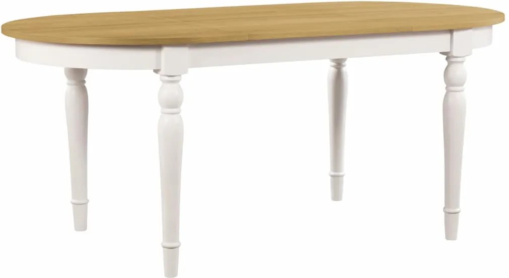 PerfektníDomov Jídelní stůl - oválný - dubová dýha | 180x90x75 cm