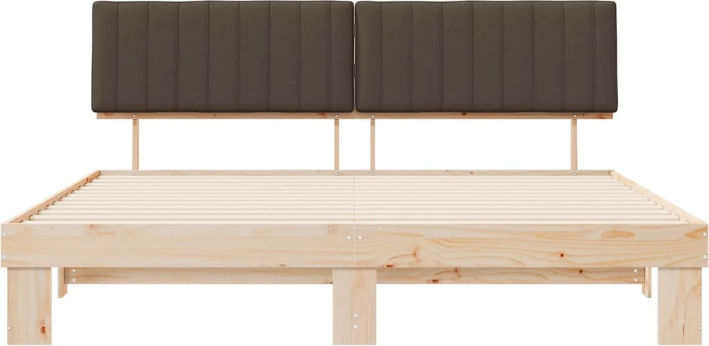 Rám postele s čalouněným čelem s čelo Taupe 200 x 200 cm 3398097