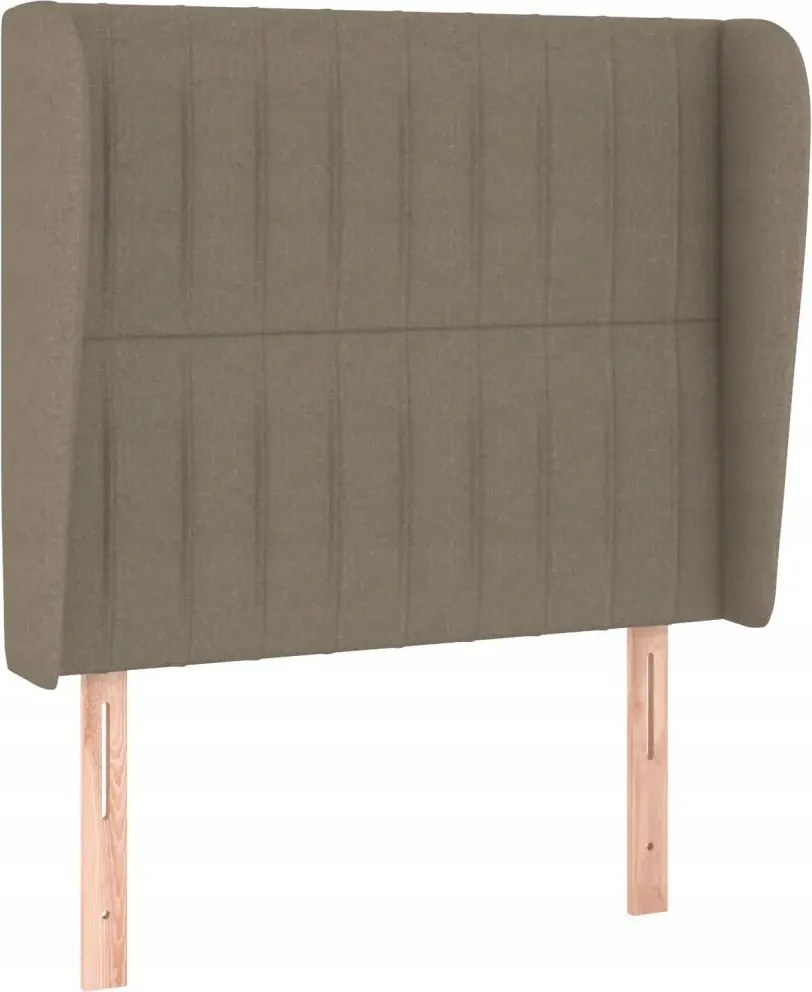 vidaXL Opěrka hlavy ušní, taupe, 83x23x118/128 cm, látka