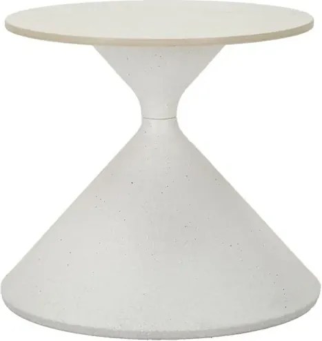 Odkládací stolek White 42 cm mramor/bílý