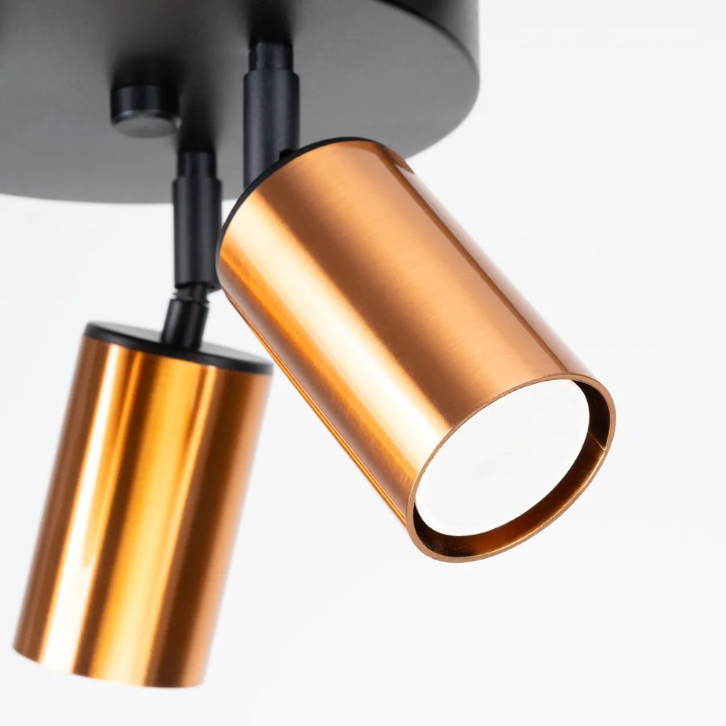 Sollux Lighting Měděné svítidlo WINX 3P černé/měděná
