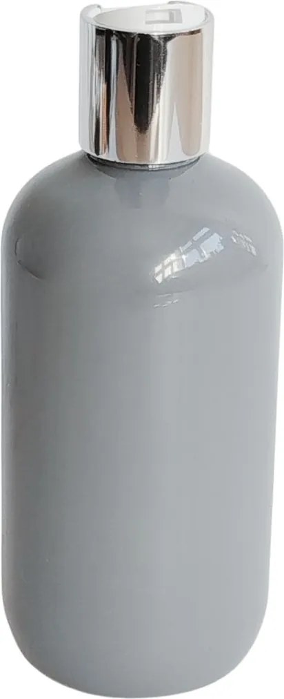 Dávkovač na mýdlo 300 ml šedý s bílo-stříbrným DISC TOP BELA
