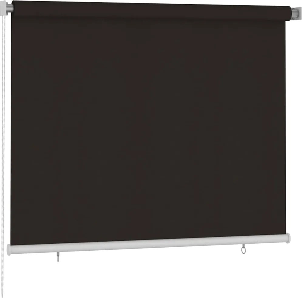 Venkovní roleta 185 (Š) x 140 (V) cm hnědá HDPE 312971