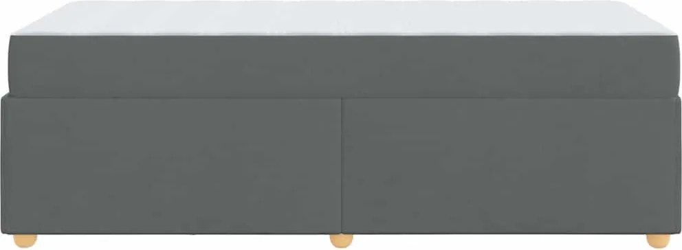 Rám postele s matrací Tmavě šedá 80 x 200 cm textil 3399315