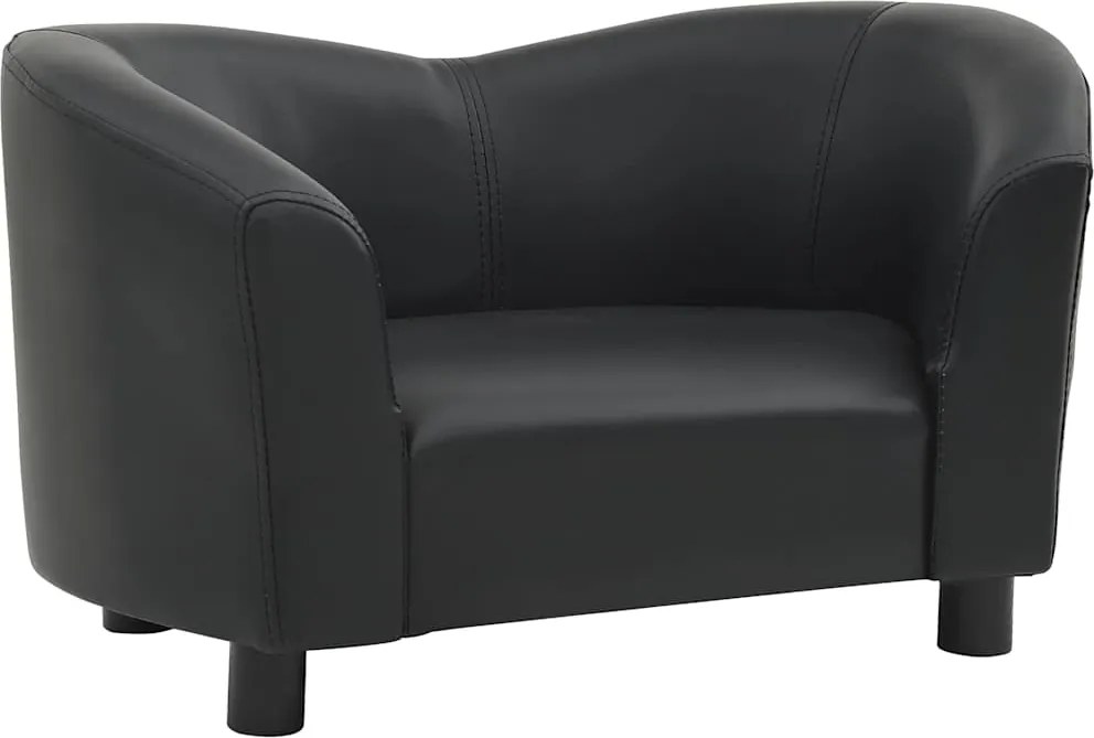 Pohovka pro psy černá 67 x 41 x 39 cm umělá kůže 170946