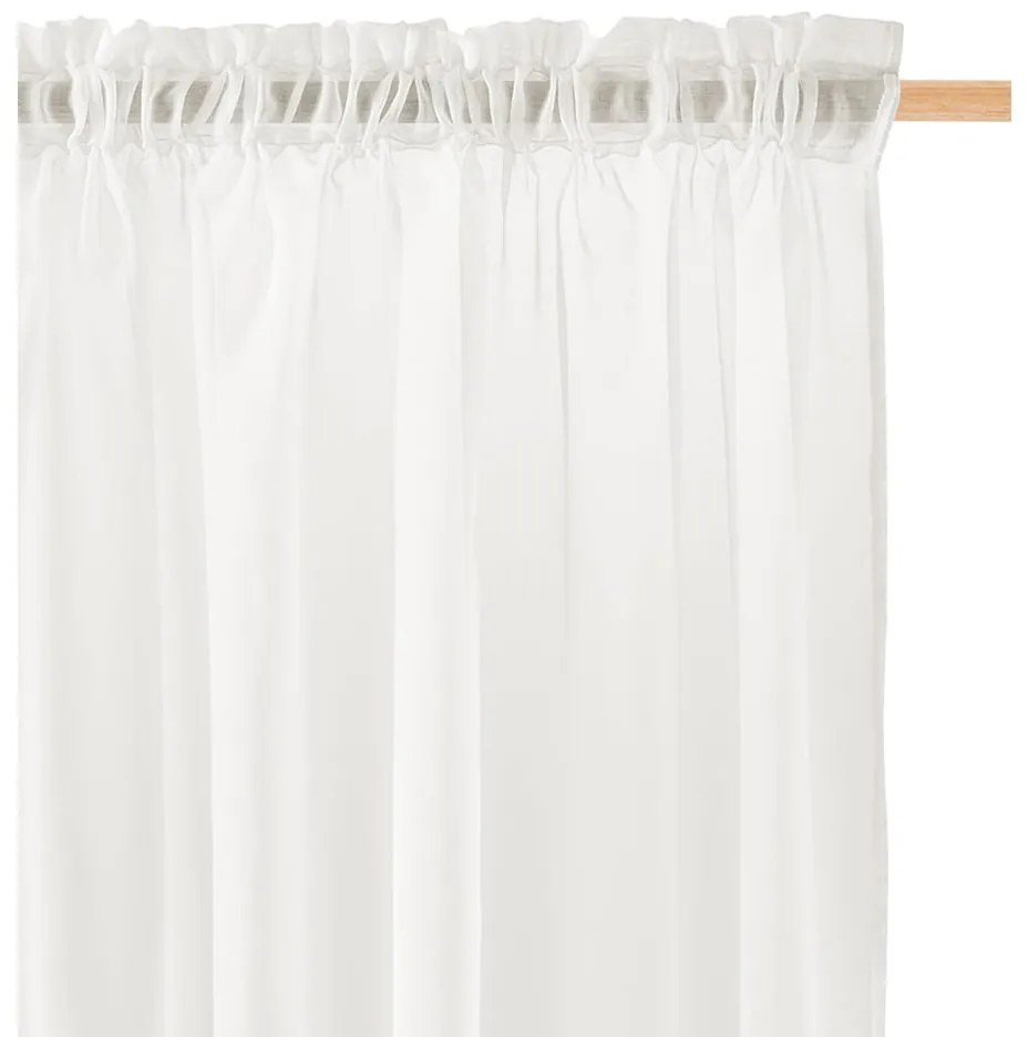 Room99 Záclona na pásce Novelia Barva: Bílá, Velikost: 200 x 250 cm