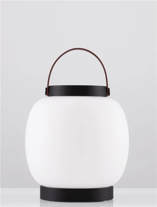 NV 9002876 Venkovní stolní lampa JIGRA černý hliník a akryl LED 2W 3000K 3,7V 306st. IP54 vypínač na těle / USB kabel - NOVA LUCE