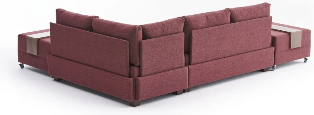 Hanah Home Rohová pohovka FLY vínová pravá 280 cm 825BLC1007