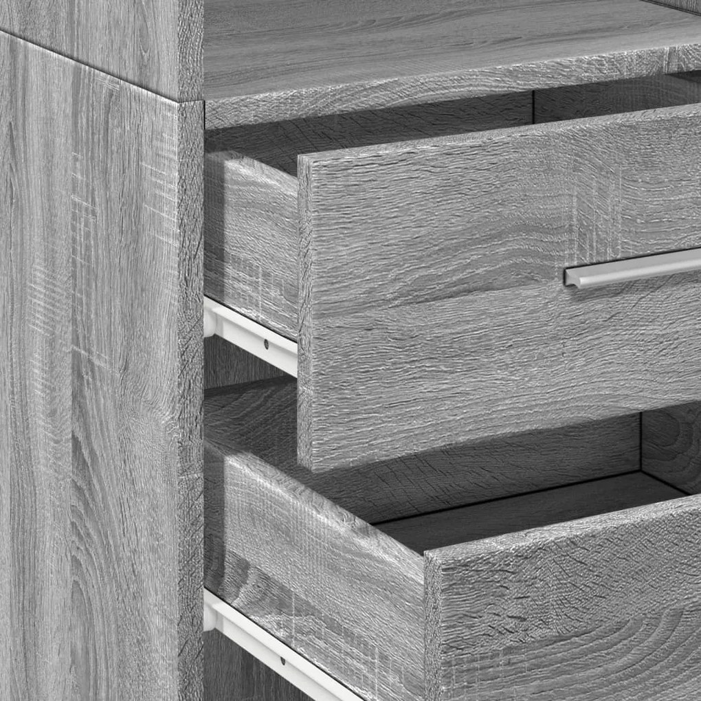 Skříň highboard šedá sonoma 40 x 42,5 x 185 cm kompozitní dřevo 3281446