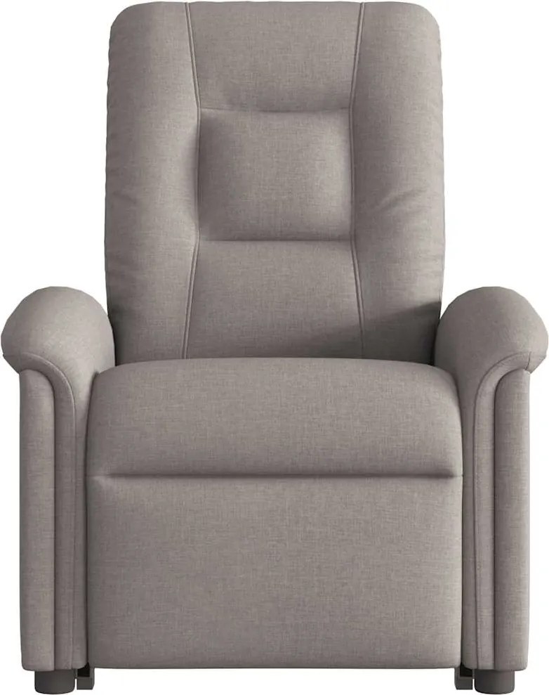 Elektrické zvedací polohovací křeslo taupe textil 3303281