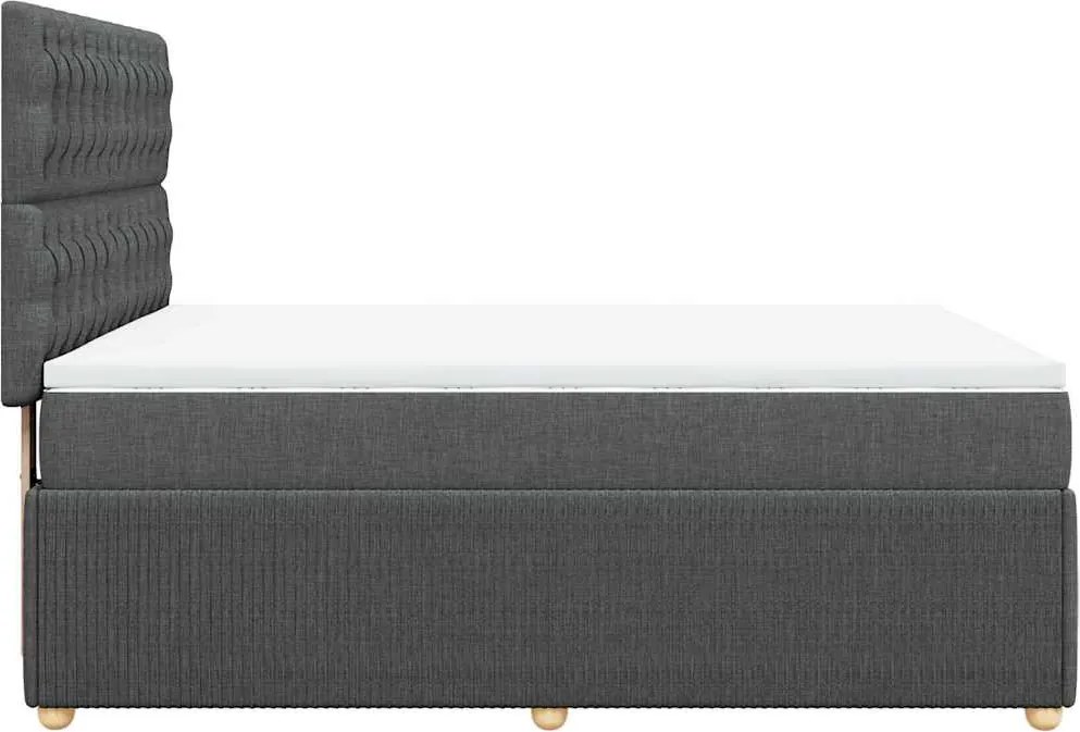 Box spring postel s matrací tmavě šedá 160x200 cm textil 3294415