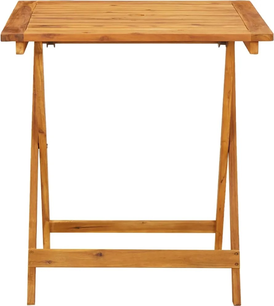 3dílný bistro set vzor listů textil a masivní dřevo 3281872
