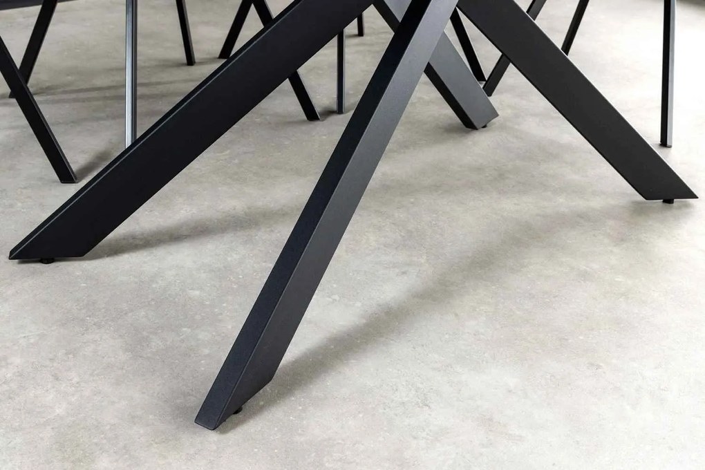 Roztahovací keramický stůl Halia 160-200 cm bílý mramor