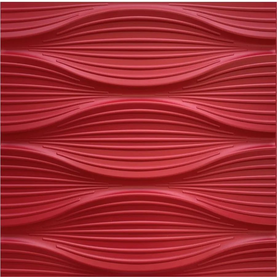 Obkladové panely 3D PVC DNA D130 červený, cena za kus, rozměr 500 x 500 mm, DNA červený, IMPOL TRADE