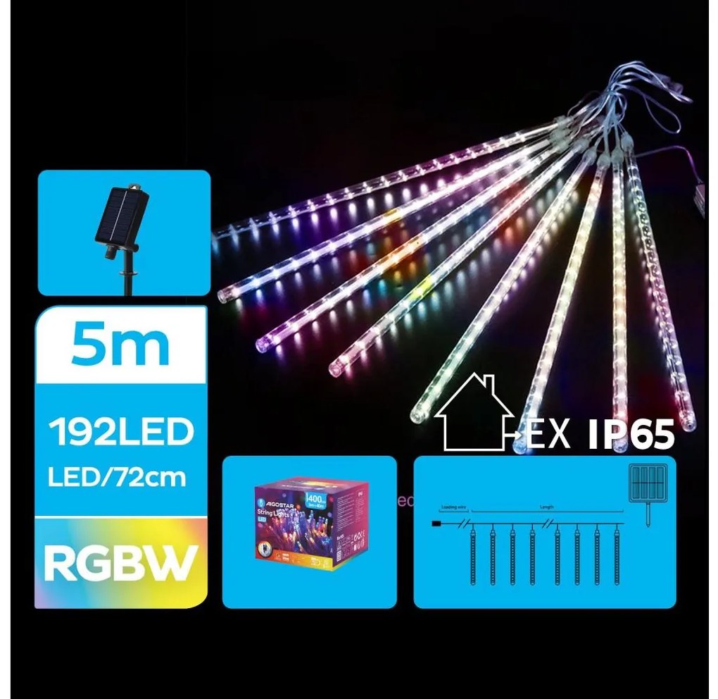 Aigostar B.V. Aigostar - LED Solární vánoční řetěz 192xLED/8m IP65 multicolor AI1211