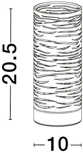 Rustikální stolní lampa Zane 10 bílé