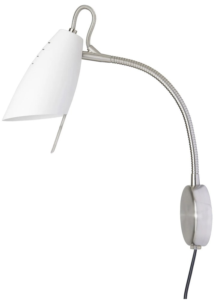 Brilliant 21412/05 MORATO - Nástěnná lampa na husím krku s kabelem do zásuvky
