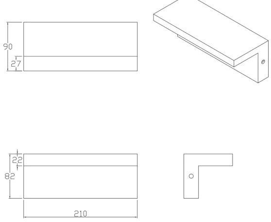 LED Venkovní nástěnné svítidlo TESA LED/10W/230V IP54 černá