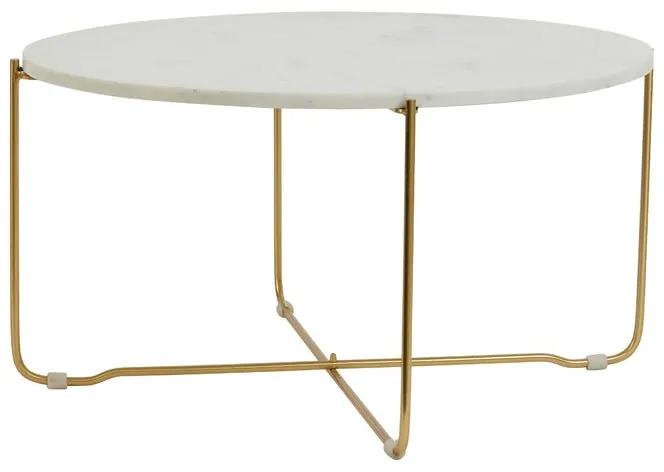 Kulatý konferenční stolek MARTY MARBLE WHITE