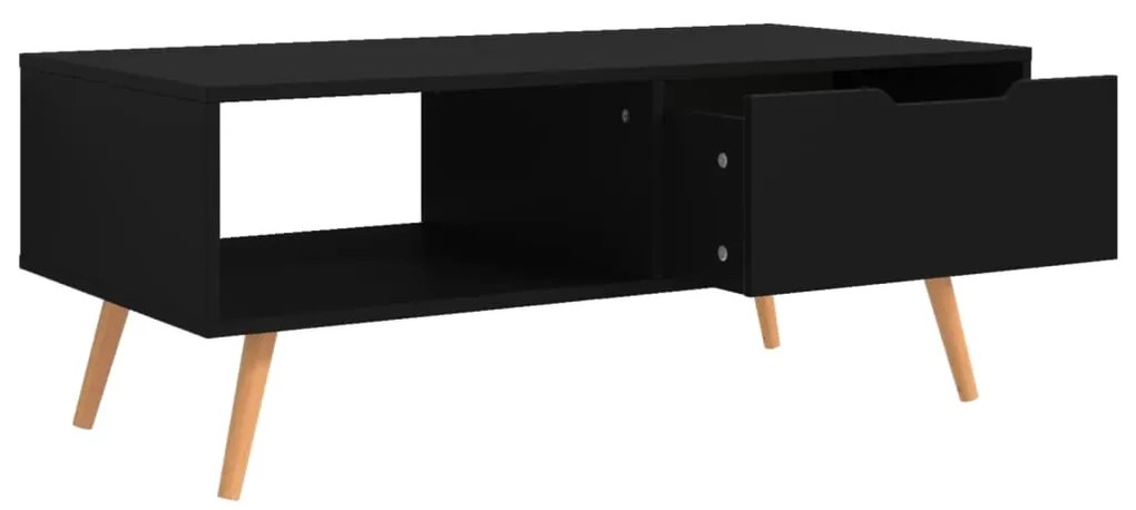 Konferenční stolek černý 100 x 49,5 x 43 cm dřevotříska - Default Title