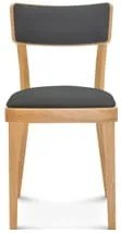 Dřevěná židle s šedým polstrováním Fameg Lone
