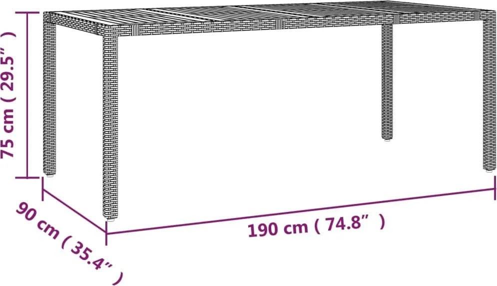 vidaXL 7dílný zahradní jídelní set s poduškami šedý polyratan [3157542]